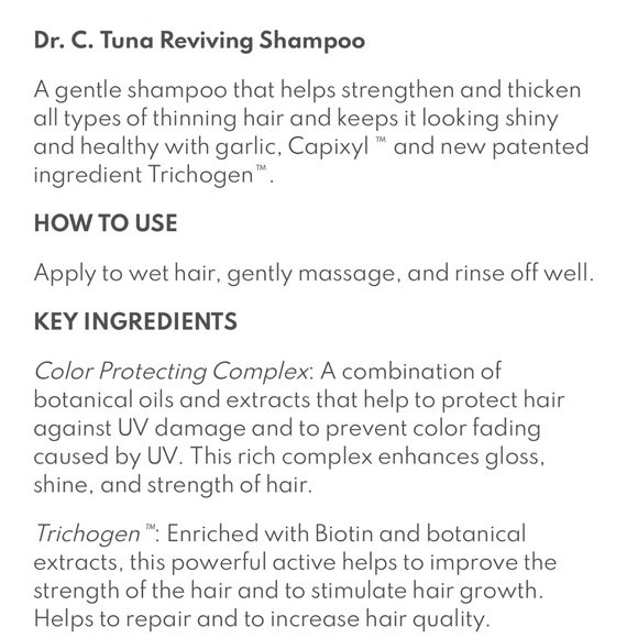 Farmasi | Hair | Farmasi Dr C Tuna Reviving Shampoo | Poshmark